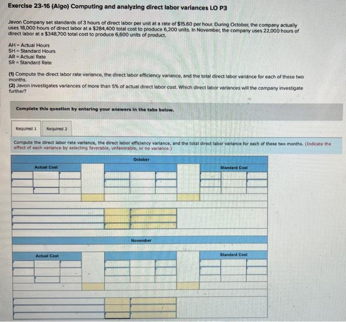 Solved Exercise 23-16 (Algo) Computing and analyzing direct | Chegg.com