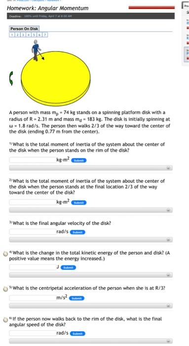 angular momentum | Chegg.com