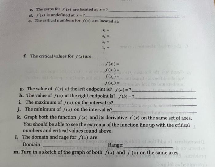 Solved f(x)=e−x/5sin(2x) on the interval [−π,π] a. Find | Chegg.com
