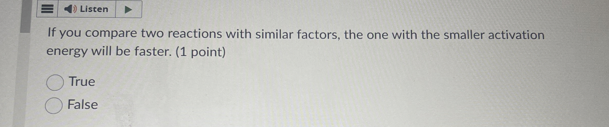Solved If you compare two reactions with similar factors, | Chegg.com