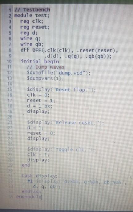 Tasks Design a 4-bit D flip-flop with synchronous | Chegg.com
