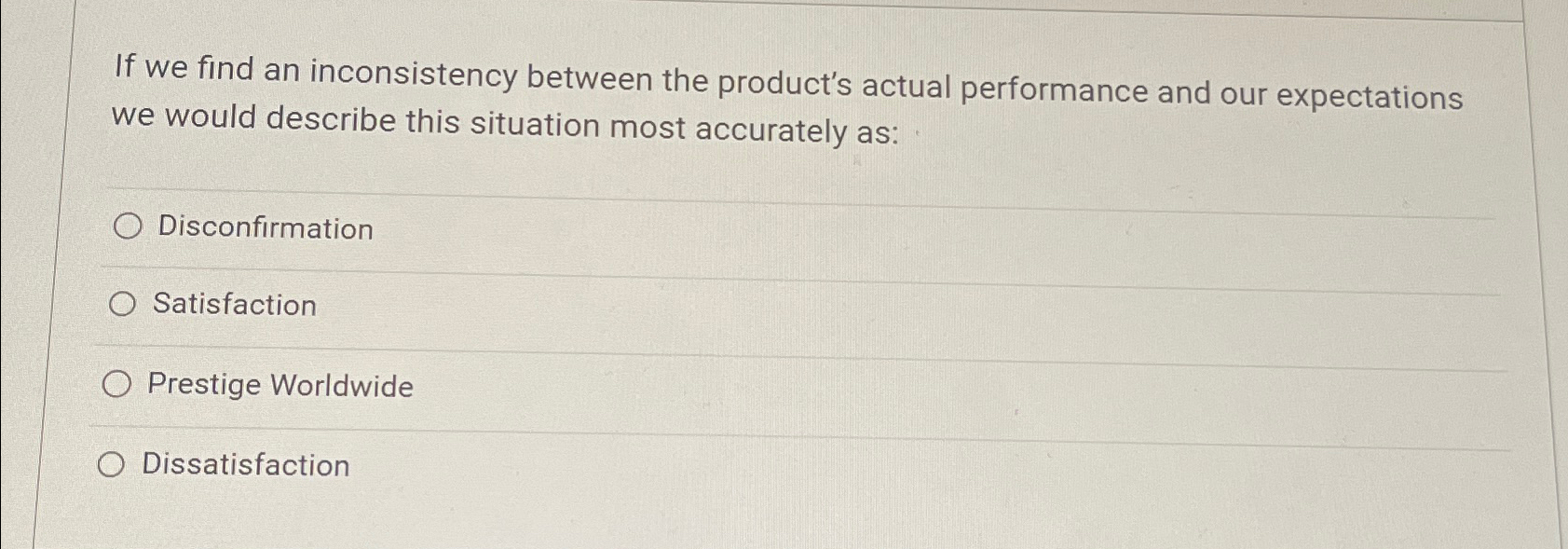 Solved If we find an inconsistency between the product's | Chegg.com