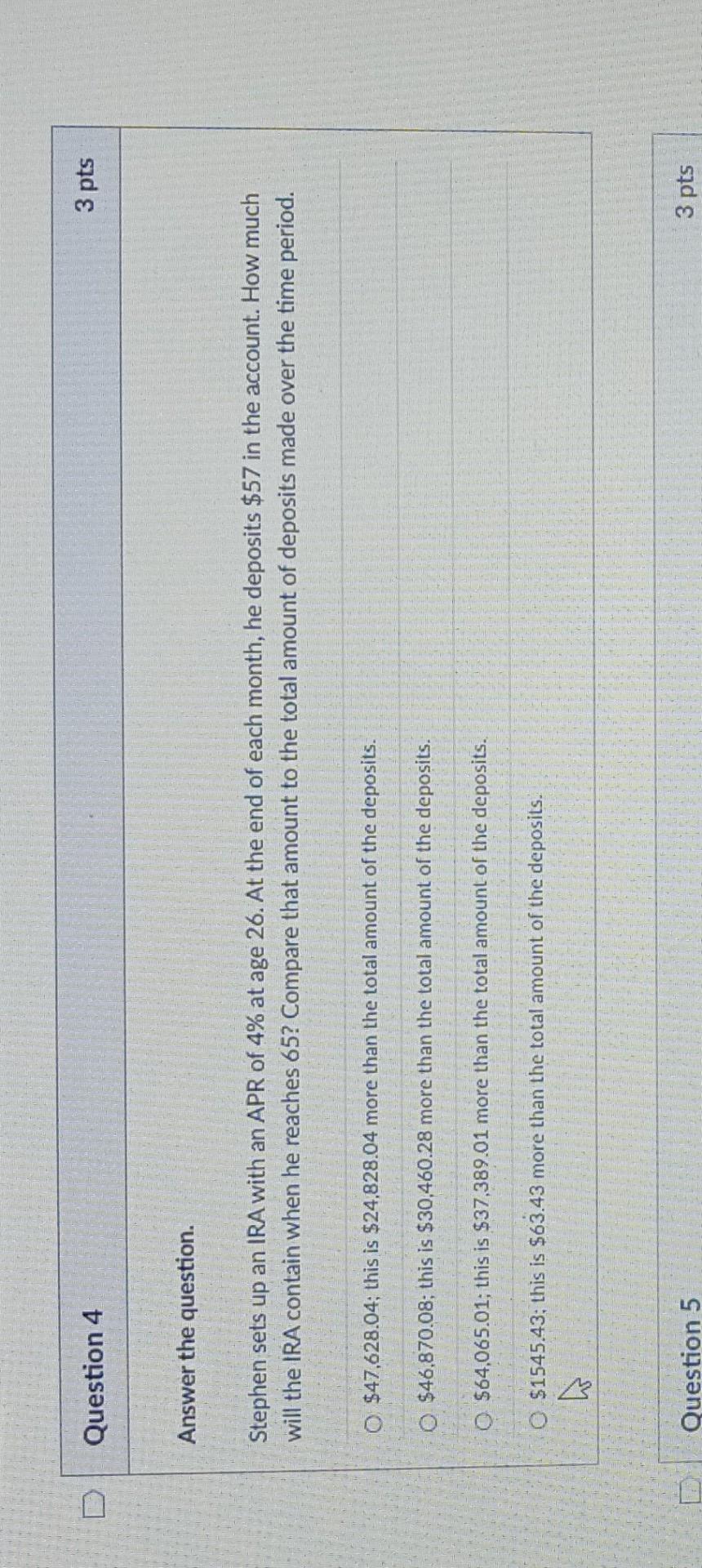 Solved Question 4 3 pts Answer the question. Stephen sets up | Chegg.com