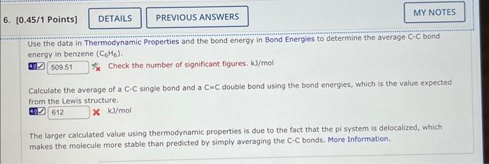 Solved Use the data in Thermodynamic Properties and the bond | Chegg.com