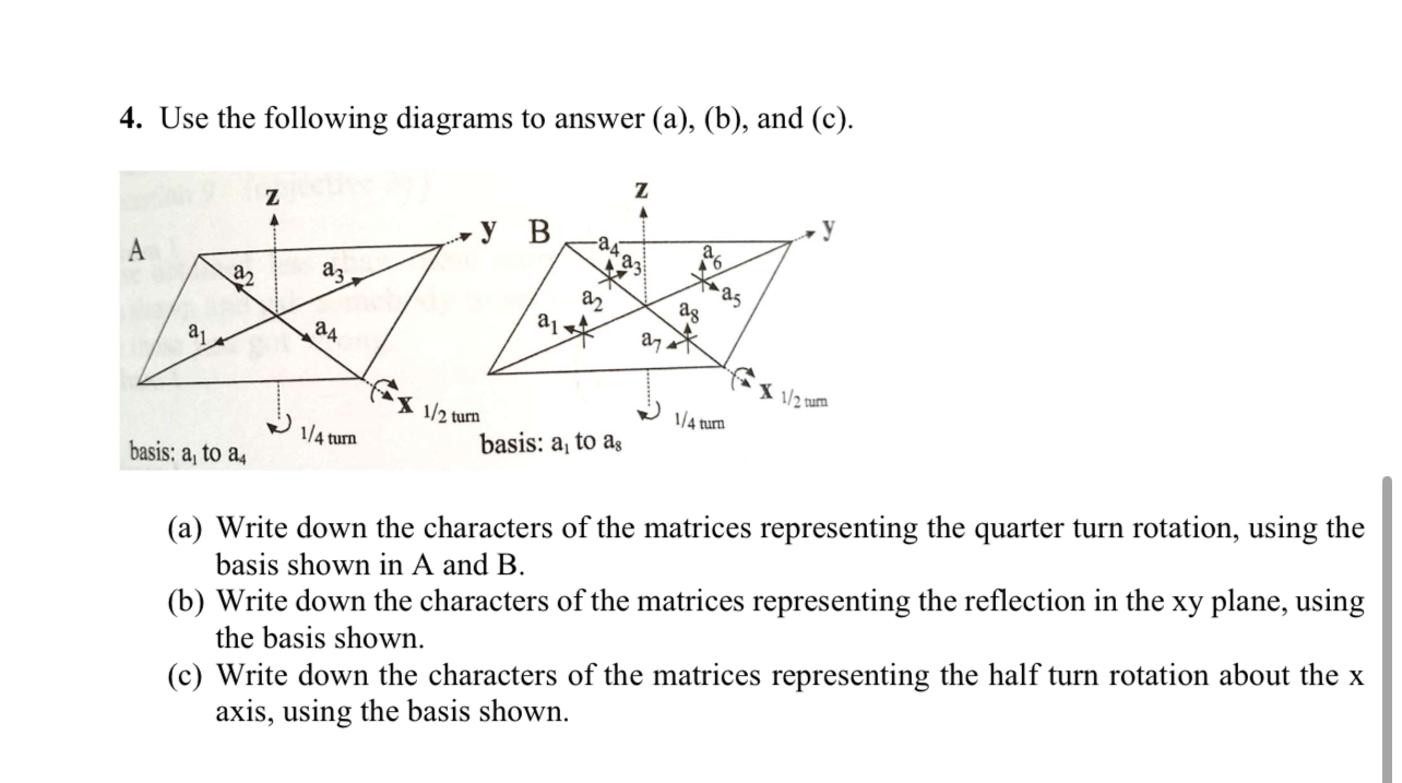 Solved Use the following diagrams to answer (a), (b), ﻿and | Chegg.com