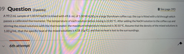 Solved Calculate the enthalpy change per mole of H2SO4 in | Chegg.com