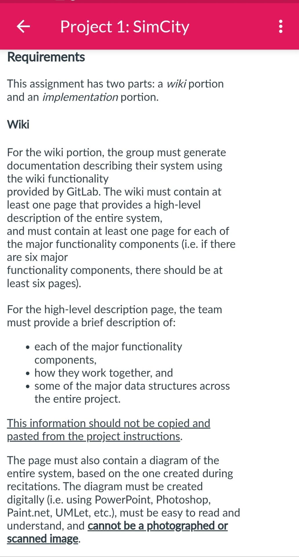 Requirements This assignment has two parts: a wiki | Chegg.com