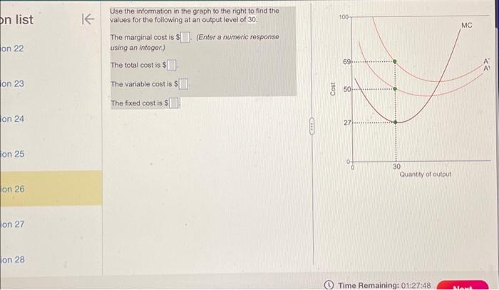 Solved (1) Time Remaining: 01:27:48 | Chegg.com