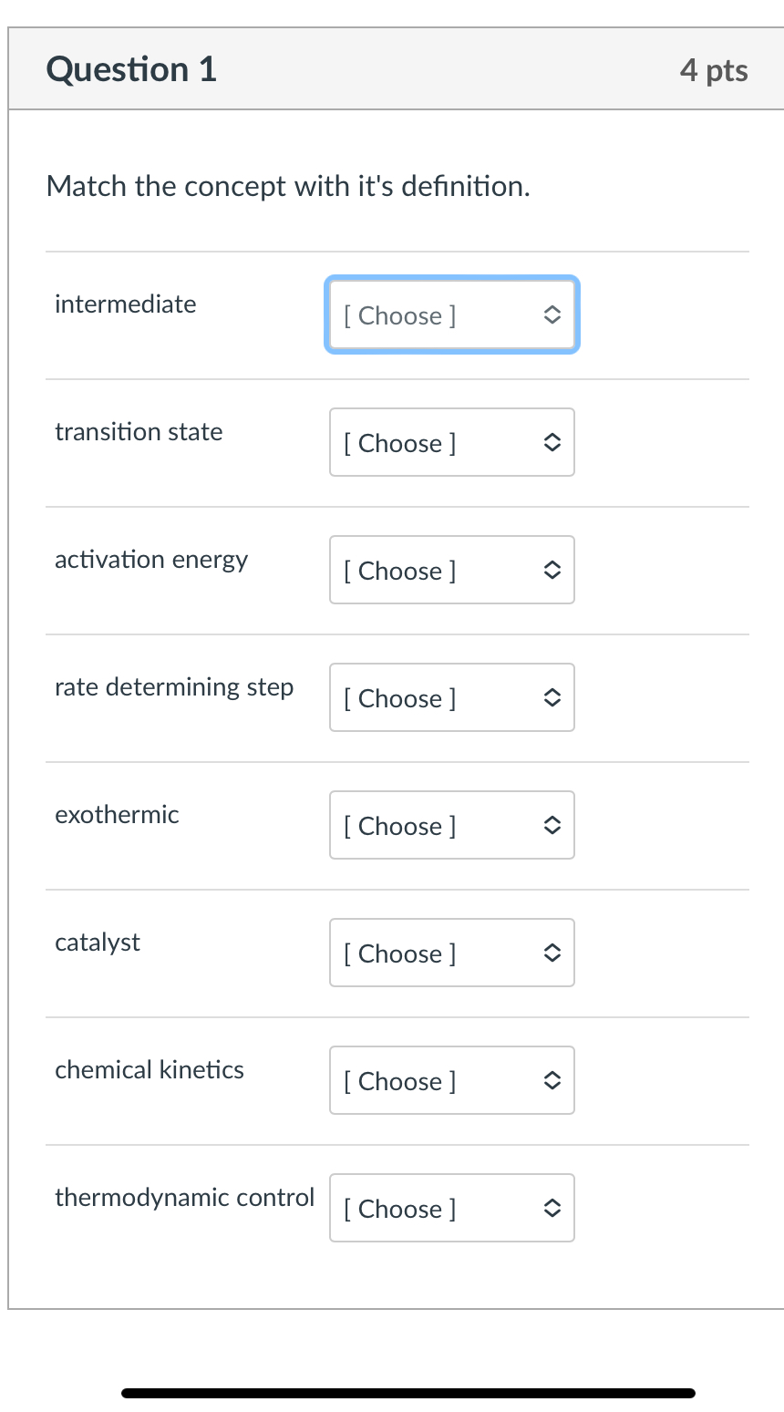 Solved Question 1Match the concept with it's | Chegg.com
