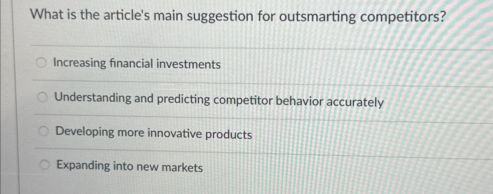 Solved What is the article's main suggestion for outsmarting | Chegg.com