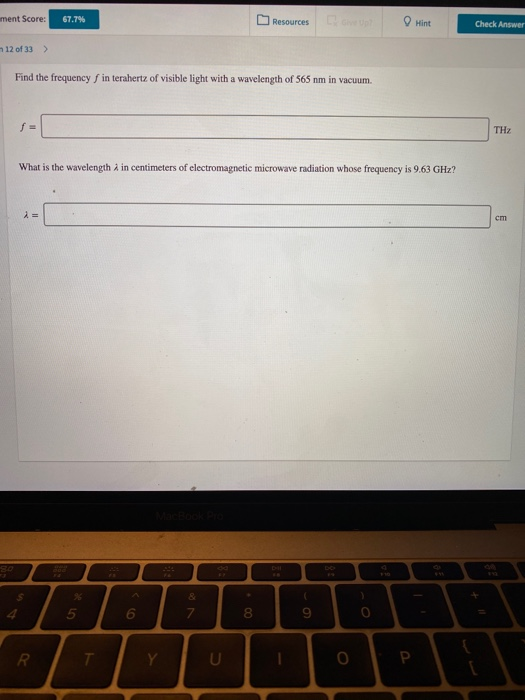 Solved ment Score: 67.7% Resources Hint Check Answer 12 of | Chegg.com