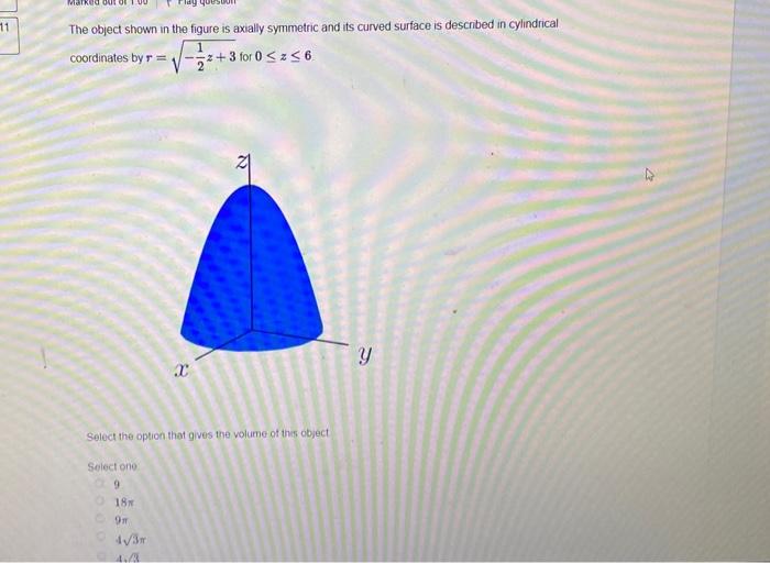 Solved 11 The object shown in the figure is axially | Chegg.com