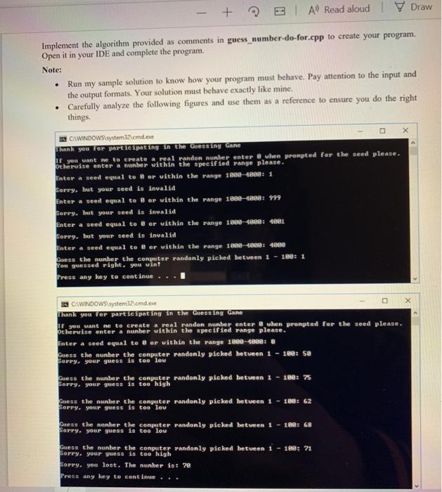 Solved AV Read aloud Draw Your Program For your program you | Chegg.com