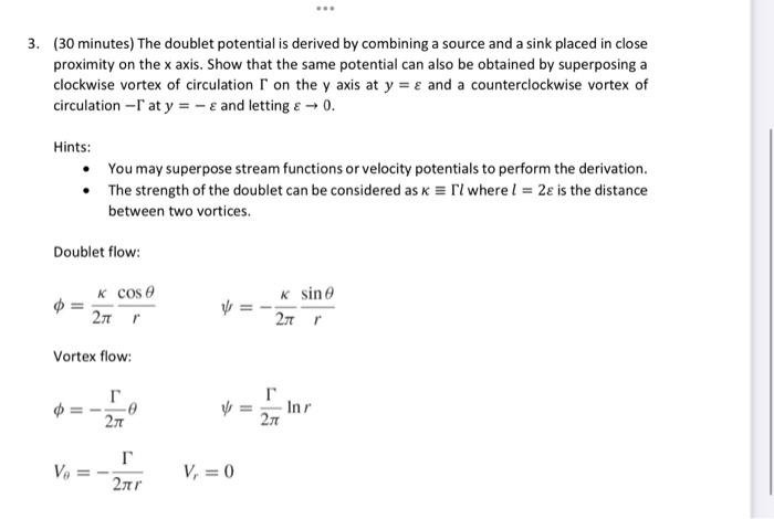 Solved ( 30 minutes) The doublet potential is derived by | Chegg.com