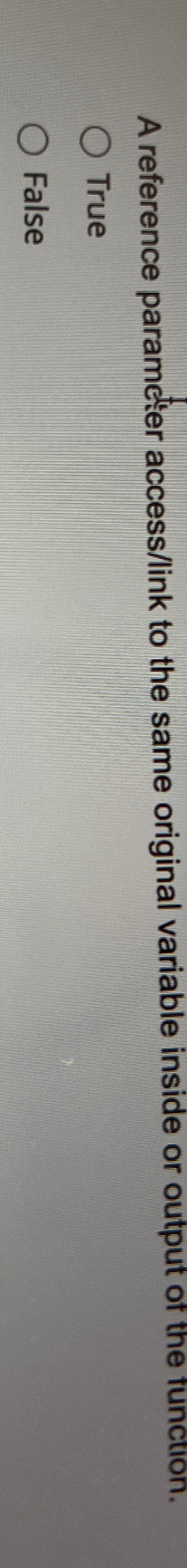 Solved A reference paramcier access/link to the same | Chegg.com