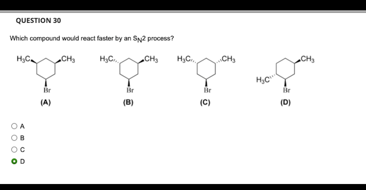 Solved Which compound would react faster by an SN2 ﻿process? | Chegg.com
