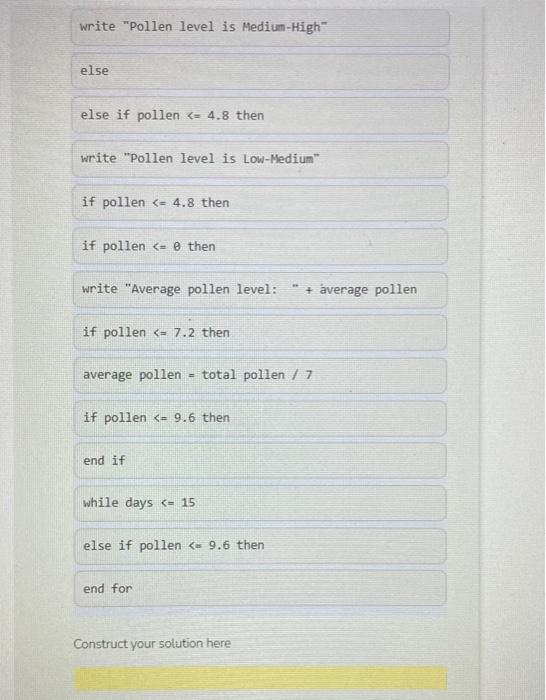 Solved Complex Loop Algorithm Read the scenario listed below | Chegg.com