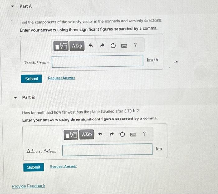 Solved An airplane is traveling 835 km/h in a direction | Chegg.com