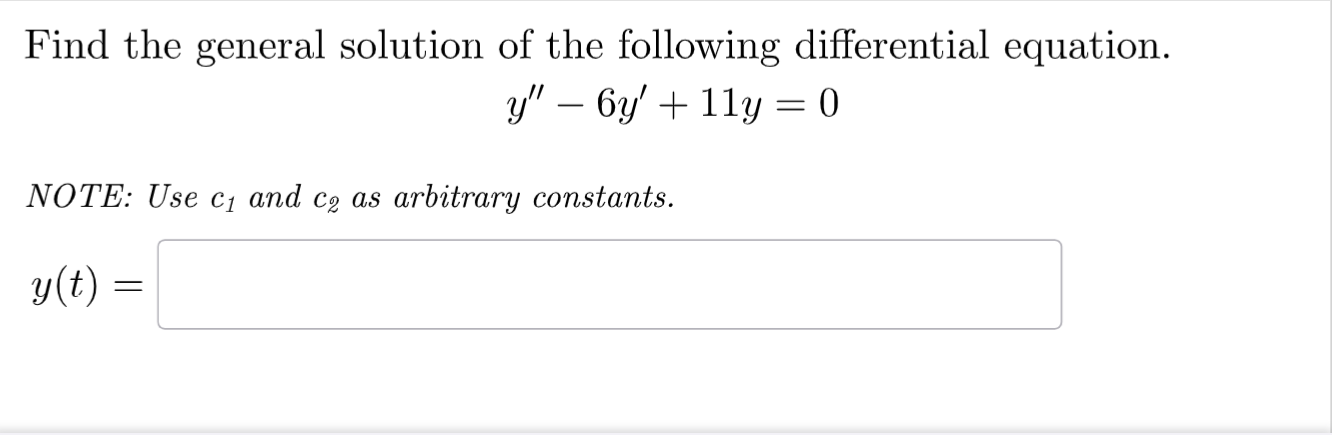 Solved Find the general solution of the following | Chegg.com