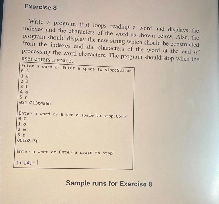Solved Write a program that loops reading a word and | Chegg.com