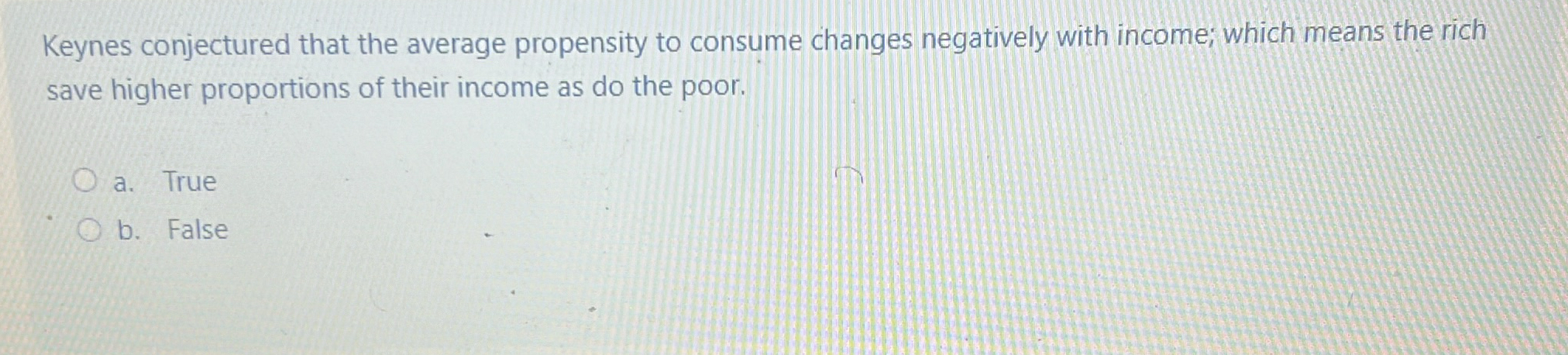 Solved Keynes conjectured that the average propensity to | Chegg.com
