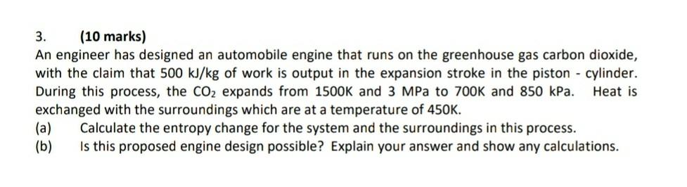 Solved 3. (10 marks) An engineer has designed an automobile | Chegg.com