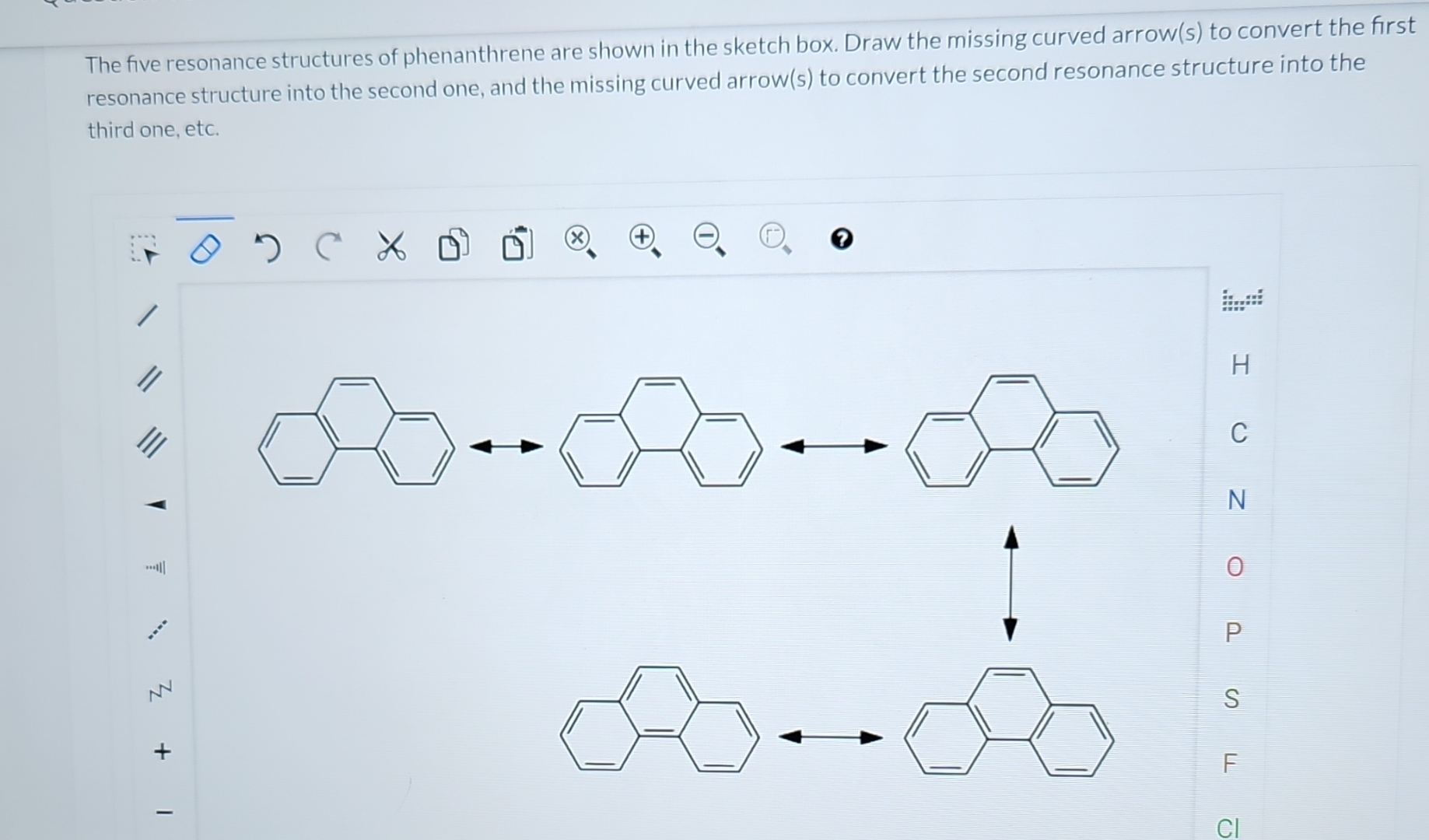 Solved The five resonance structures of phenanthrene are | Chegg.com