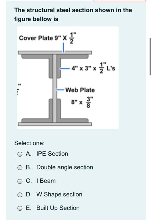 Solved The structural steel section shown in the figure | Chegg.com