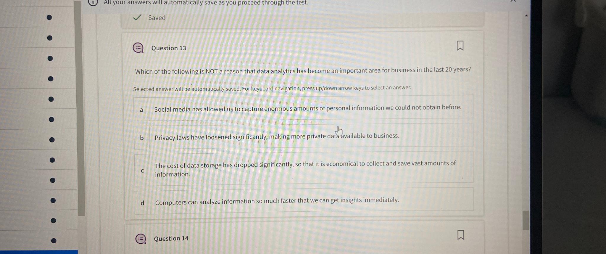 Solved All your answers will automatically save as you | Chegg.com