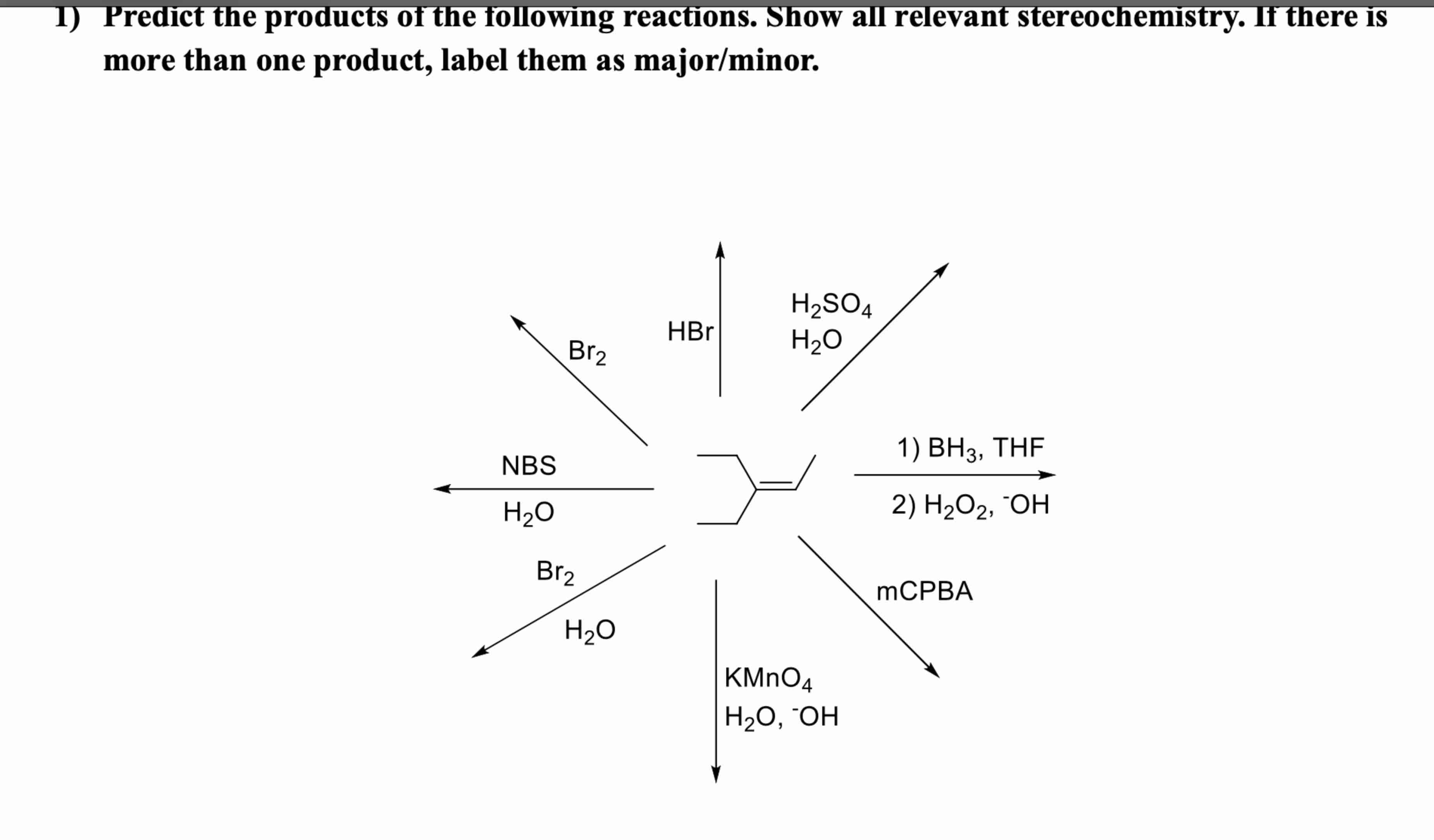 Solved Predict the products of ﻿the following reactions. | Chegg.com