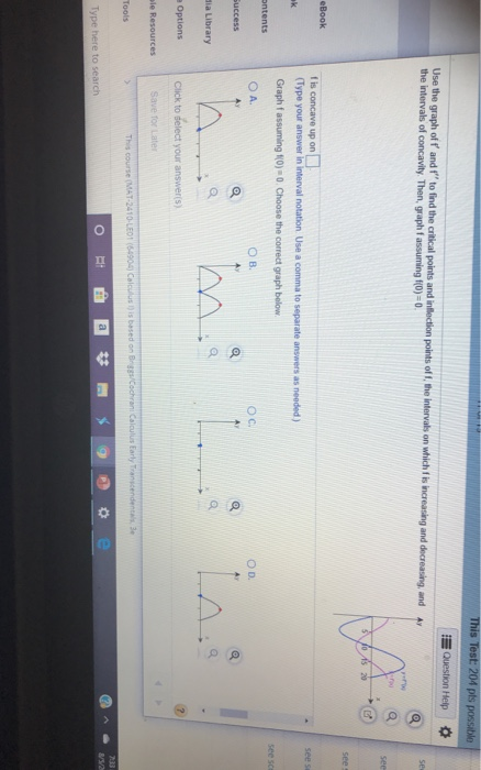 Solved Question Help See scor Use the graph of f' and I" to | Chegg.com