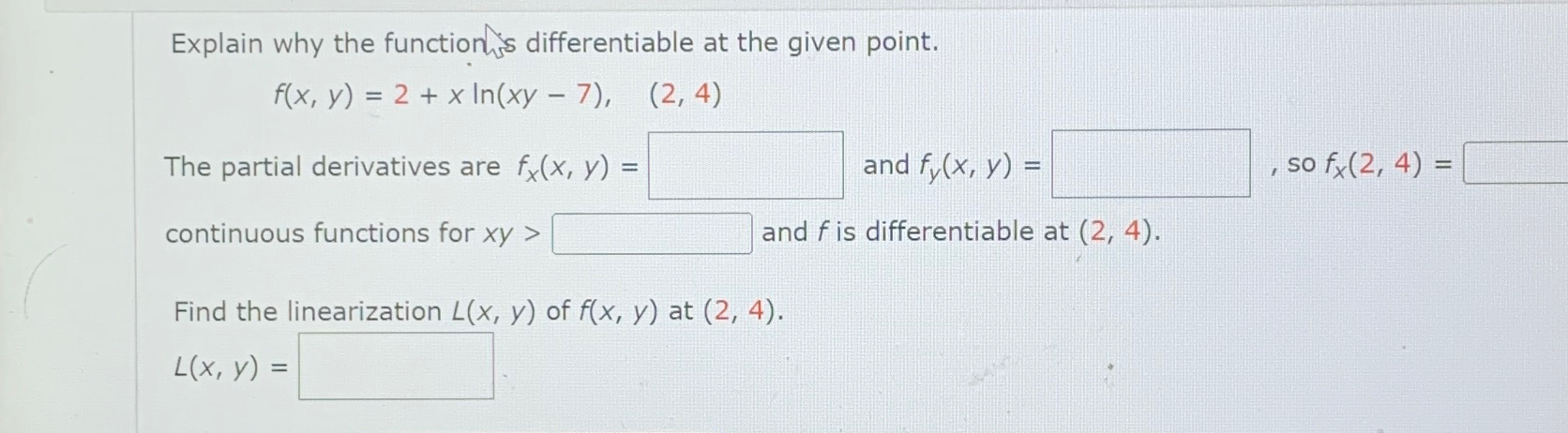 Solved Explain why the functions differentiable at the given | Chegg.com