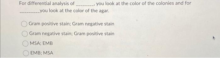 Solved By looking at the color of the MSA plate below you | Chegg.com