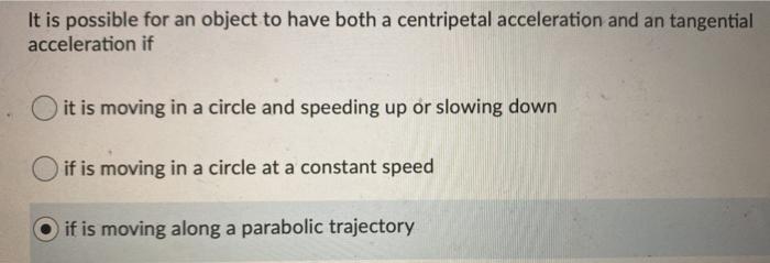 Solved An object undergoing uniform circular motion has a | Chegg.com