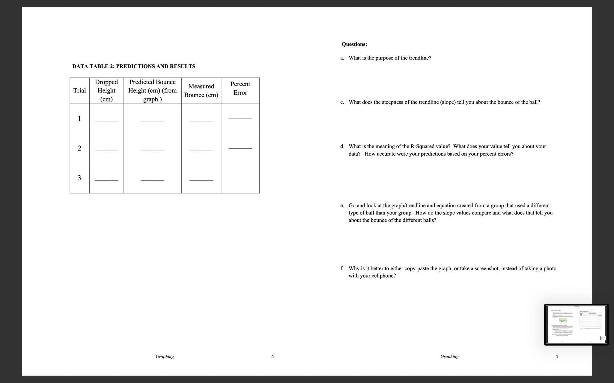 Solved Questions:DATA TABLE 2: PREDICTIONS AND | Chegg.com