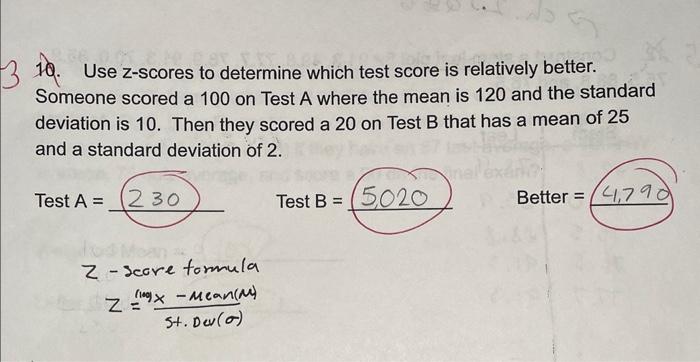 Solved which test score did better? one expert said test A | Chegg.com