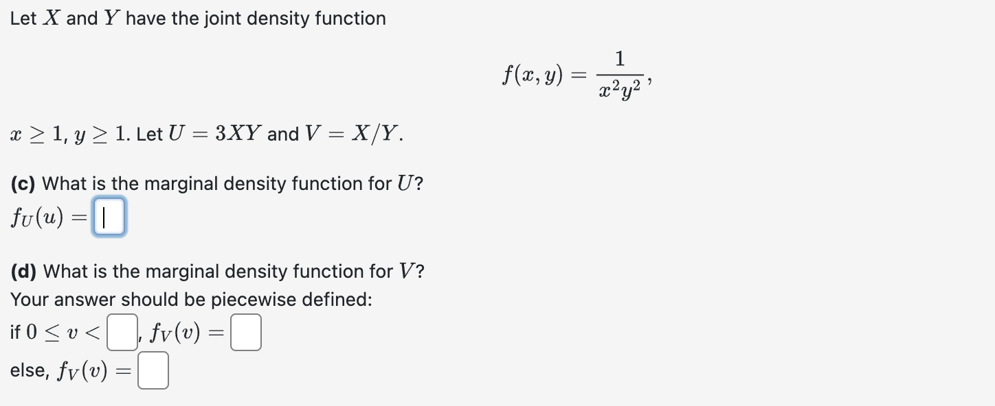 Solved Let x ﻿and Y ﻿have the joint density | Chegg.com
