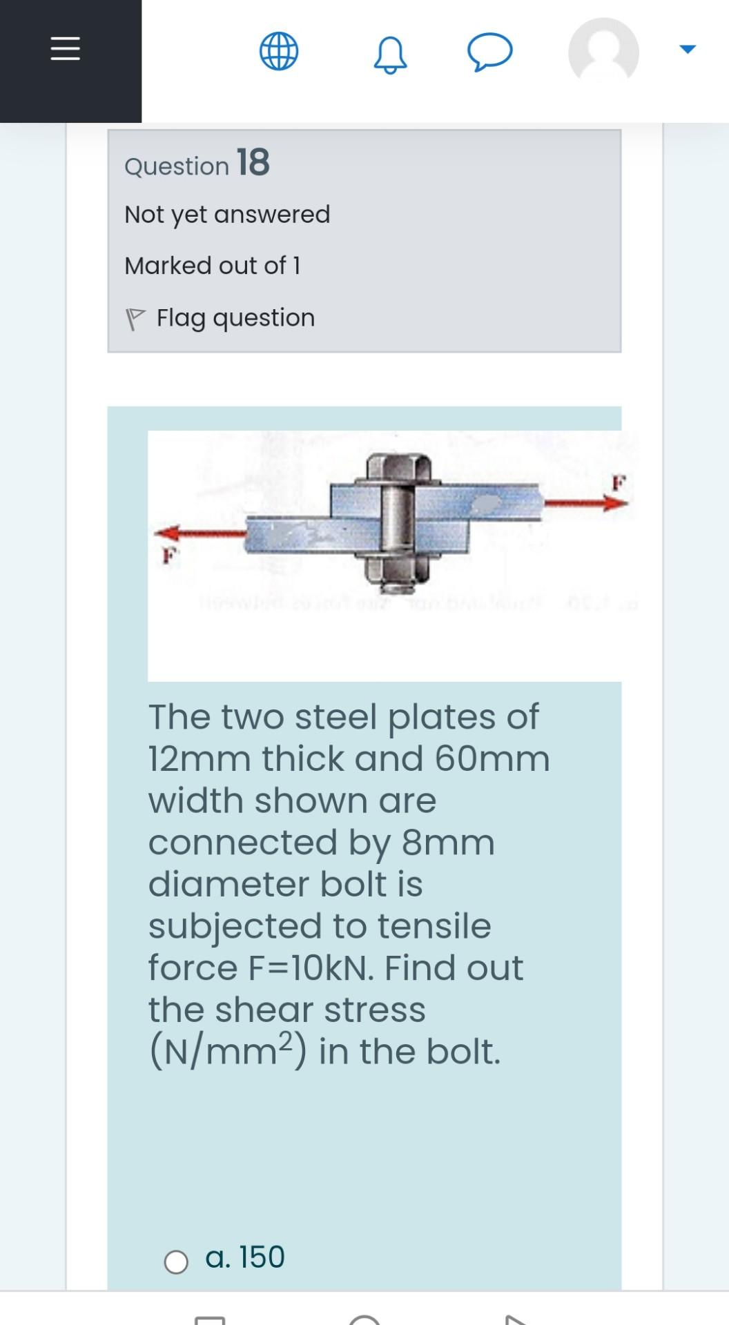 Solved 12mm thick and 60mm width shown are connected by | Chegg.com