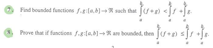 Solved Find bounded functions f,g:[a,b]→ℜ such that | Chegg.com