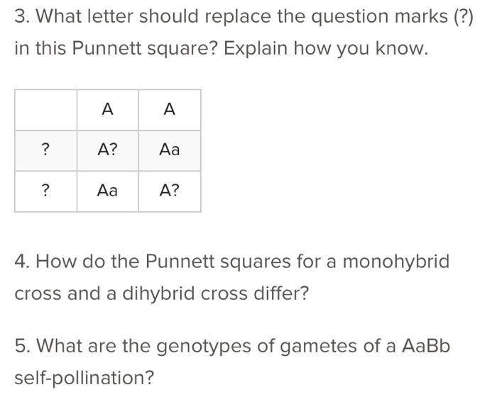 Solved 3. What letter should replace the question marks (?) | Chegg.com