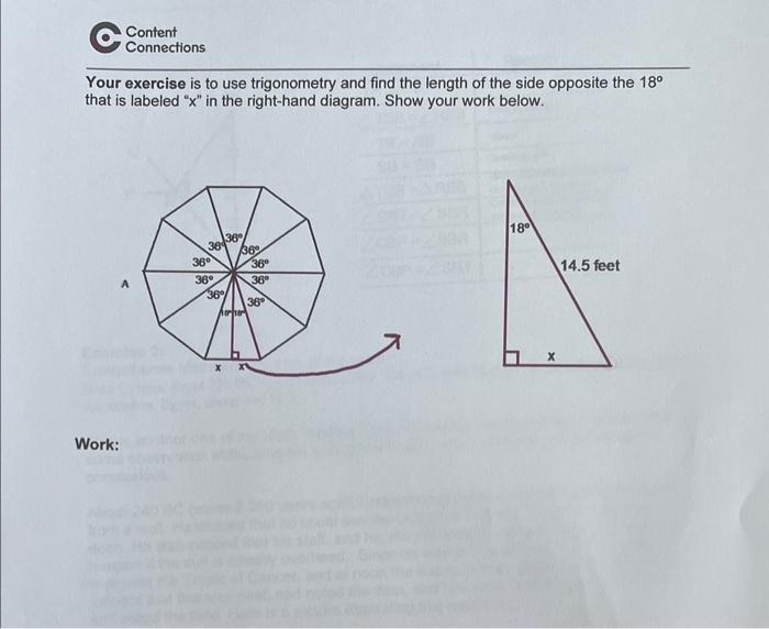 Solved Your exercise is to use trigonometry and find the | Chegg.com