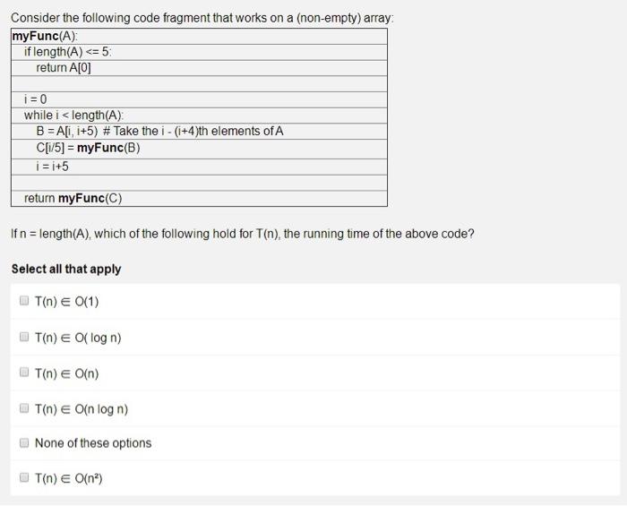 Solved Consider the following code fragment that works on a | Chegg.com Solved Consider the following code fragment that works on a | Chegg.com