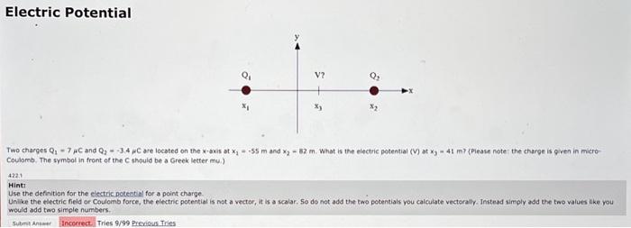 Solved Electric Potential Coulomb. The symbol in front of | Chegg.com