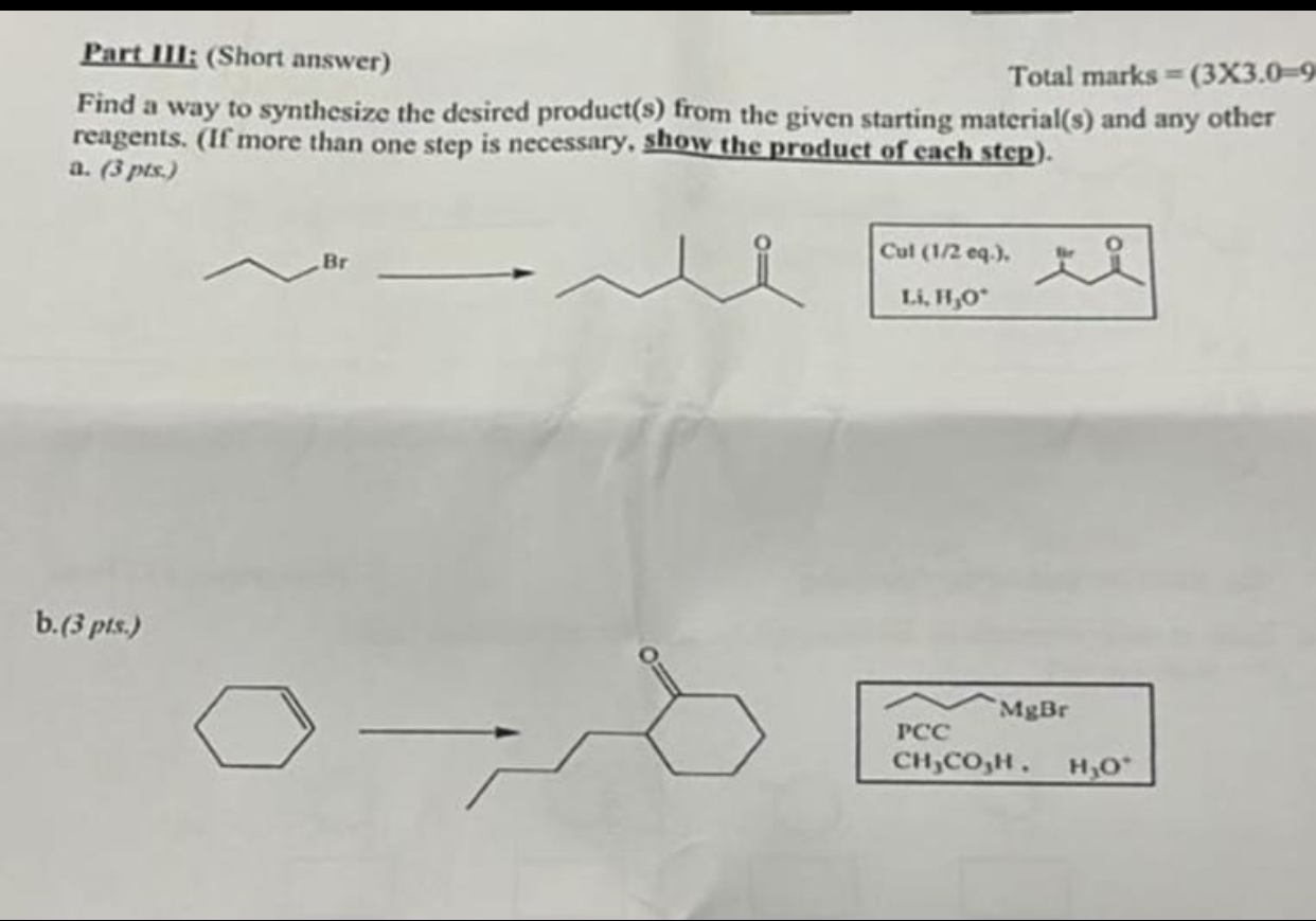 Solved Part III: (Short answer)Find a way to synthesize the | Chegg.com