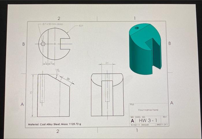 Solved Solid Works 2022Can you please show all steps from | Chegg.com