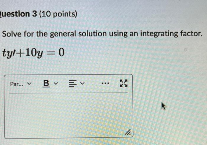 Solved Solve for the general solution using an integrating | Chegg.com