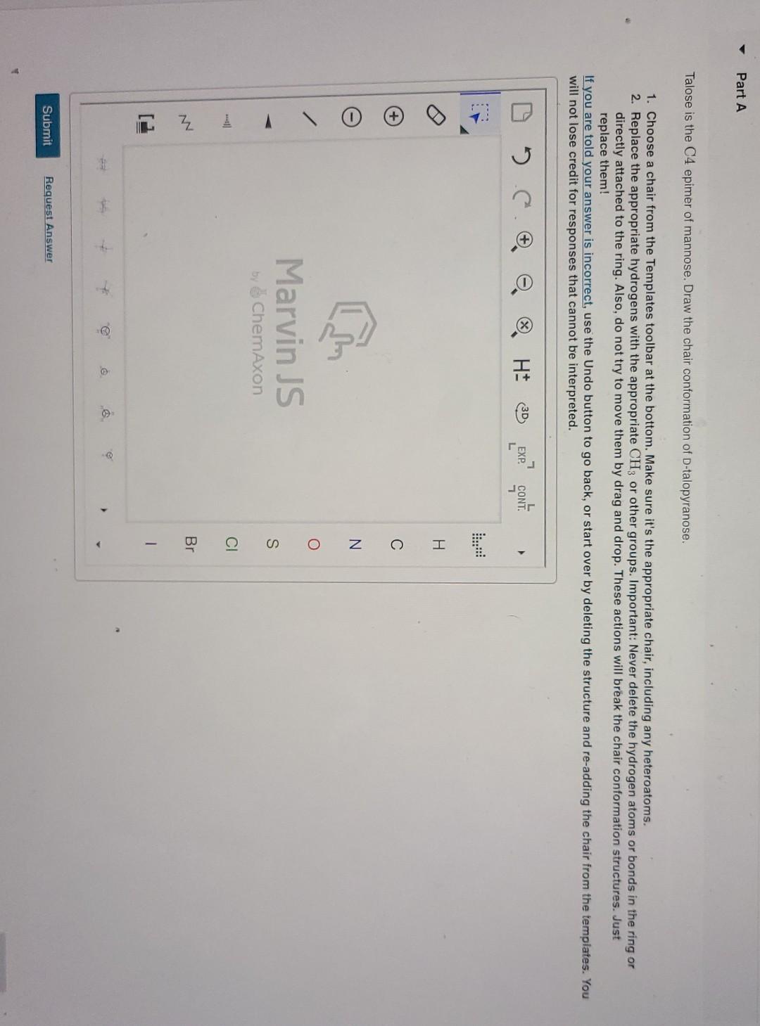 Solved Part A Talose is the C4 epimer of mannose. Draw the | Chegg.com