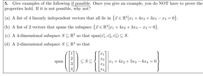 Solved 5. Give examples of the following if possible. Once | Chegg.com