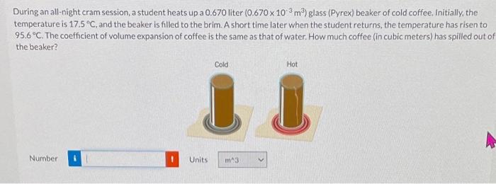 Solved During an all-night cram session, a student heats up | Chegg.com