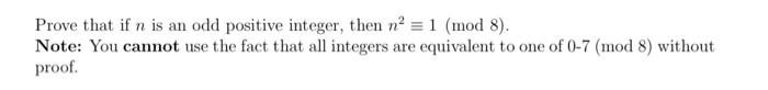 Solved Prove that if n is an odd positive integer, then | Chegg.com